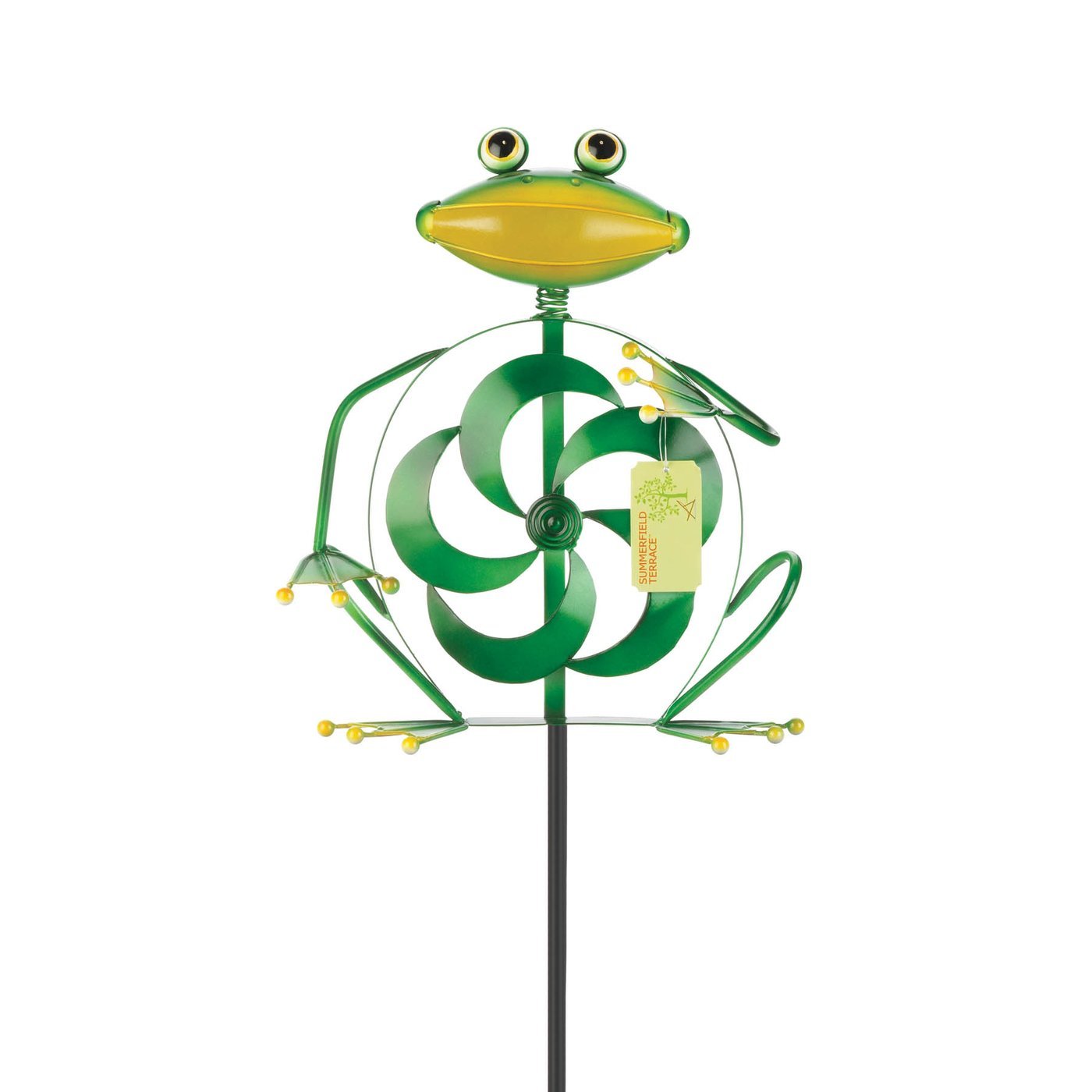 Frog Wind Spinner Yard Stake